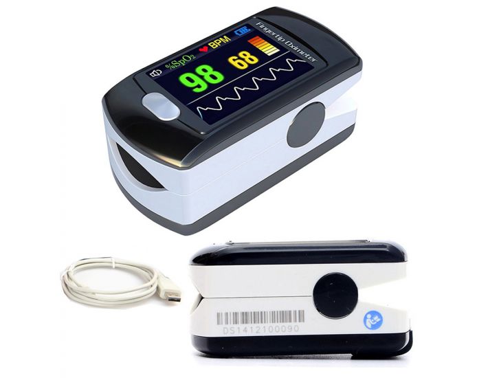 Pulse Oximeter CMS50E Finger Tip, Color, Pleth Wave – Inala Medical
